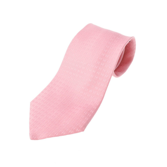 Hermes | Accessories | Hermes Hermes H Pattern Pink Mens Silk 0 Tie ...